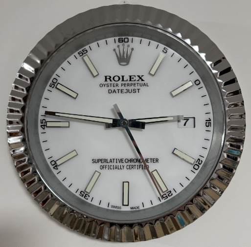 Datejust silver Motif Dial | 14 inches Wall Clock - chen
